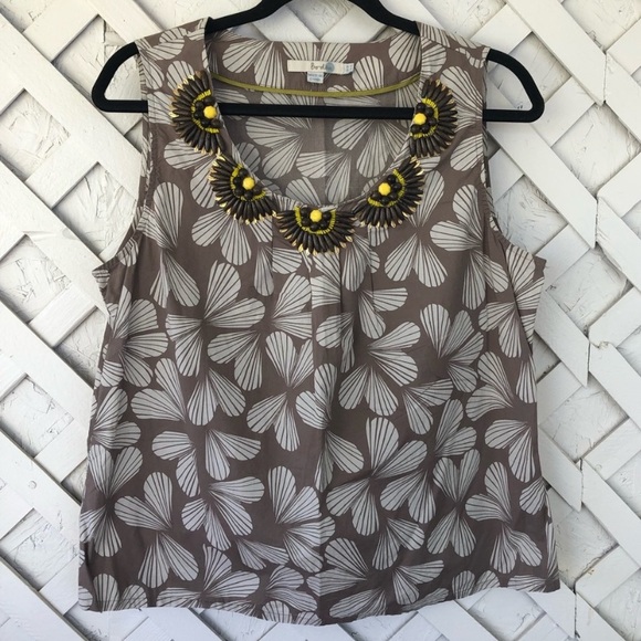 Boden | Tops | Boden Shell Prink Tank With Wood Beads | Poshmark